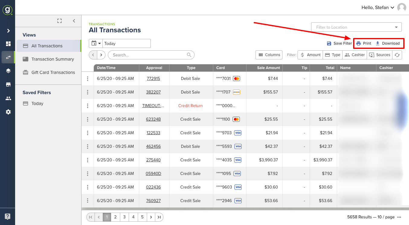 Transaction Reporting · Gravity Payments Documentation
