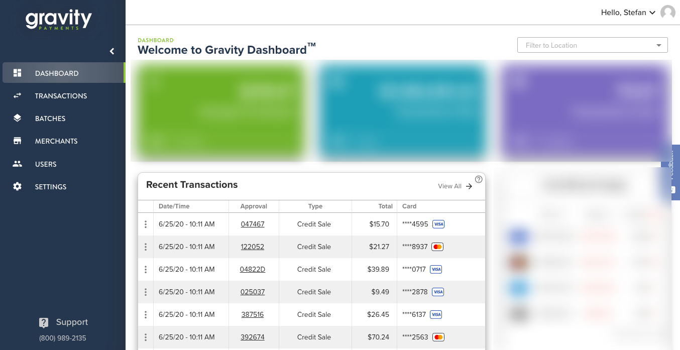 Navigate the Homepage · Gravity Payments Documentation