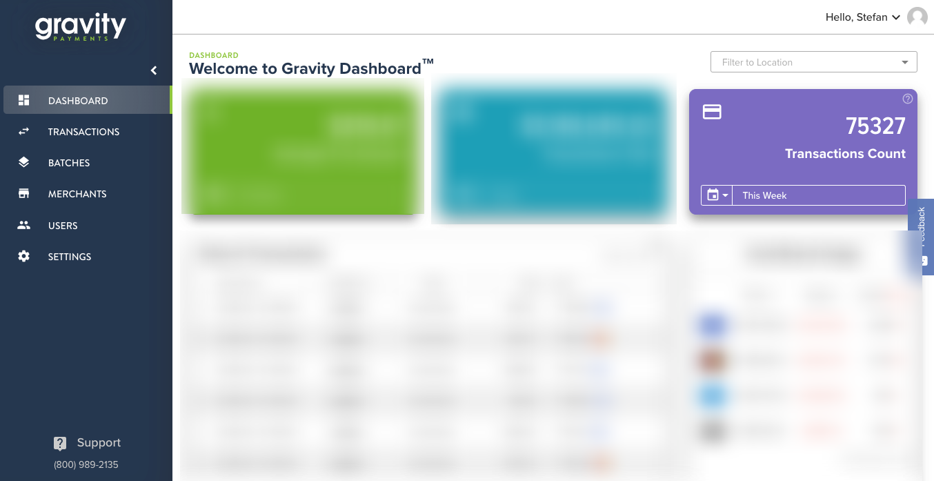 Navigate the Homepage · Gravity Payments Documentation