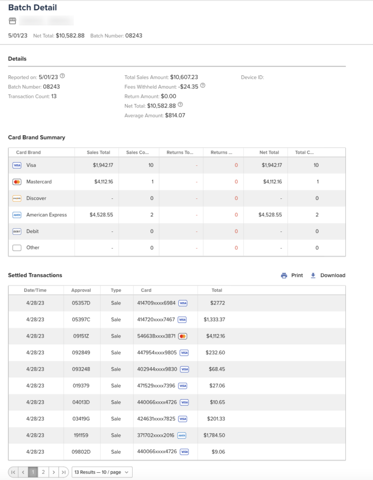 Batch Reporting · Gravity Payments Documentation