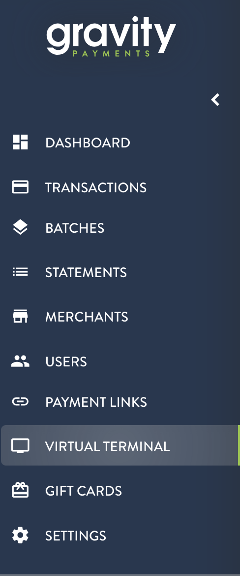 Virtual Terminal · Gravity Payments Documentation